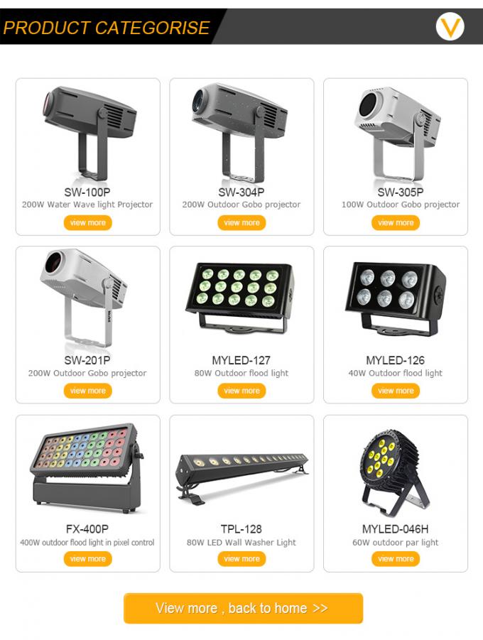 City Building 40X10W RGBW LED Wall Wash Flood Light For Projection