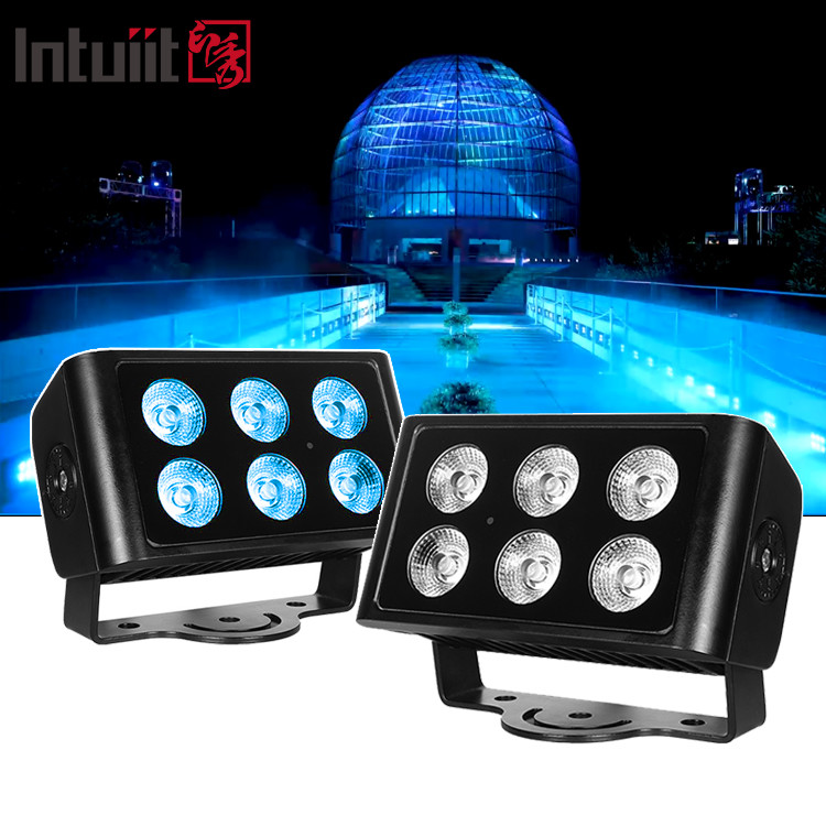6x5W Outdoor IP65 Square DMX RGBW LED Flood Light For Building Facade ...