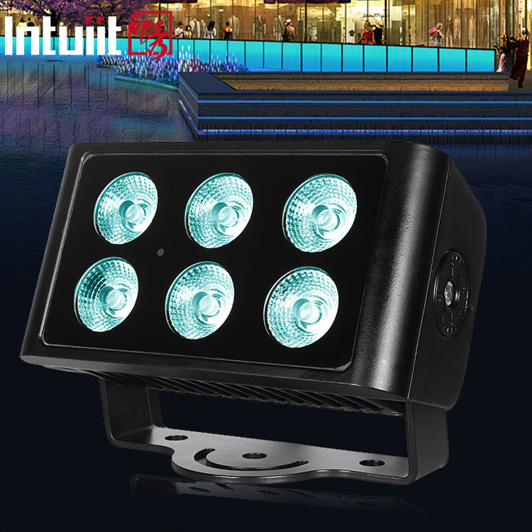 LED Lighting Factory Outdoor LED Flood Light 6*5W 4-IN-1 RGBW
